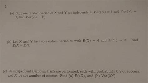 solved a suppose random variables x and y are independent