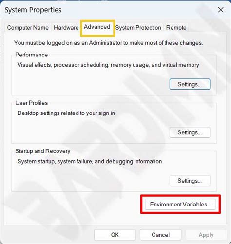 Environment Variables Windows