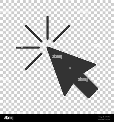 Computer Mouse Cursor Icon In Flat Style Arrow Cursor Vector