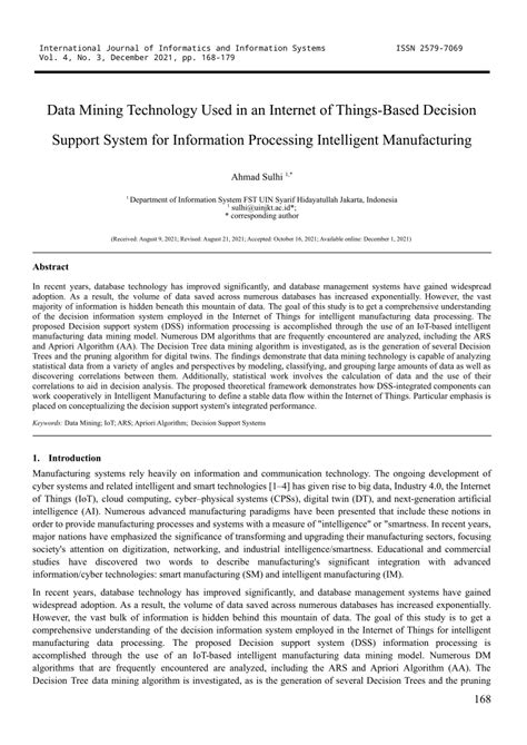 pdf data mining technology used in an internet of things based decision support system for