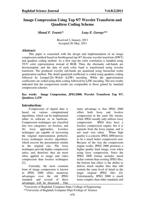 pdf image compression using tap 9 7 wavelet transform and quadtree coding scheme
