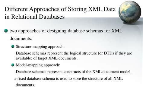 ppt storing xml data in relational databases powerpoint presentation id 3416136