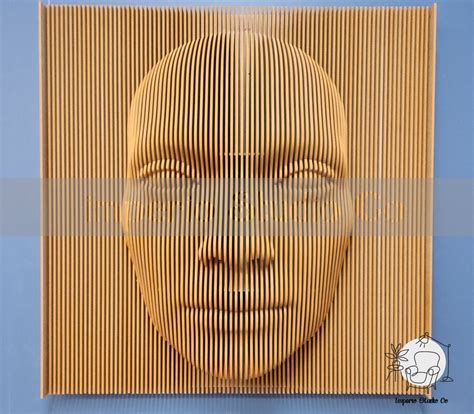 Parametric Face D Wood Wall Decor Art Large Human Face Etsy