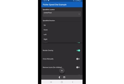 Flutter Package To Render A Material Design Speed Dial