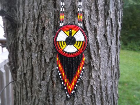 Thunderbird Necklacenative American Beadwork By Deancouchie On Etsy Bead Work Native