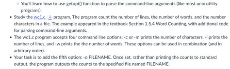 You Ll Learn How To Use Getopt Function To Parse Chegg