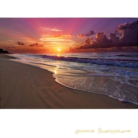 Exotic Beach Sunset Picture Png Hxg41