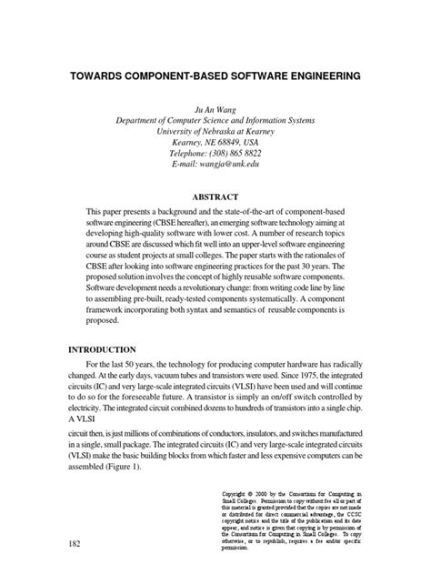 toward component based software engineering pdf component based software engineering