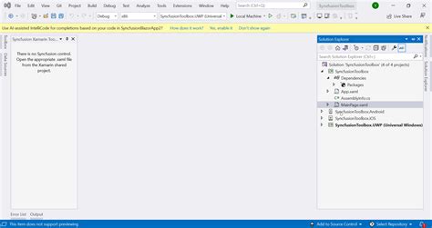 Toolbox Control Xamarin Syncfusion