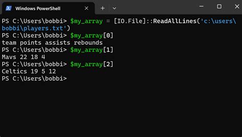 powershell how to save each line of text file as array collecting wisdom