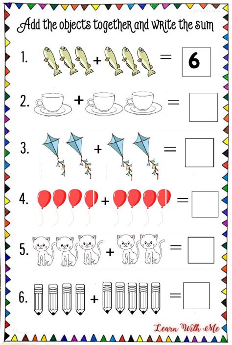 Count Objects And Add Everything Write Correct Answers In The Box
