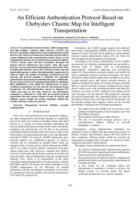 pdf an efficient authentication protocol based on chebyshev chaotic map for intelligent