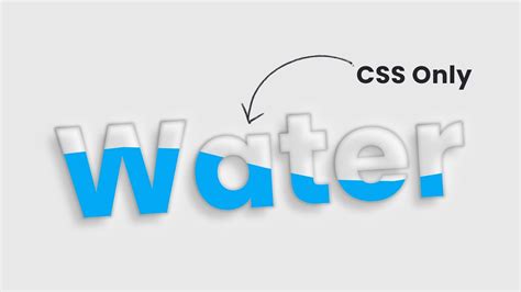 Water Wave Text Animation Using Html CSS Only YouTube