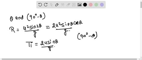 solved a projectile has the same range r for two angles of projections if t1 and t2 be the