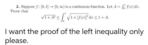 [answered] 2 suppose f [0 1] → [0 ∞ is a continuous function kunduz