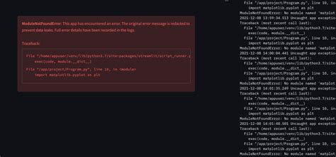 no module named matplotlib when deploying app streamlit hot sex picture