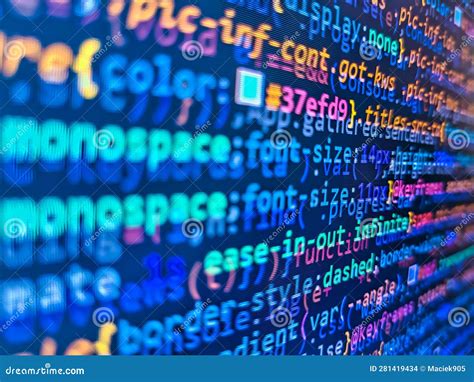 programming source code abstract screen of software developer software source code software