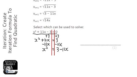 Iteration Create Iteration Formula To Find Quadratic Solution Grade 8