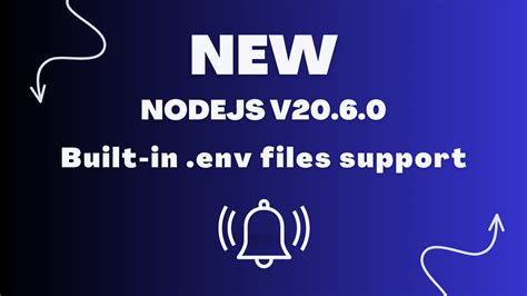 Built In Env Files Support Starting From Node Js V20 6 0