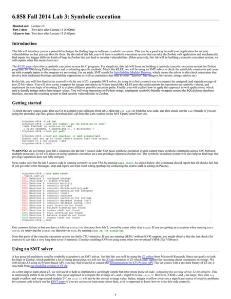 6 858 fall 2014 lab 3 symbolic execution introduction