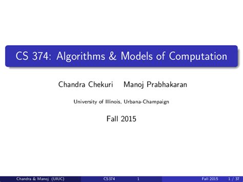 cs 374 algorithms and models of computation lecture notes algorithms and programming docsity