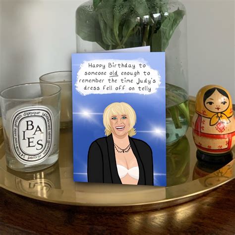 Funny Birthday Card Cheeky Y2k Judy Finnigan Dress Blooper Etsy