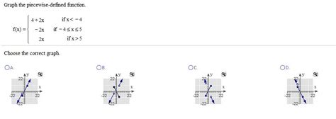 solved graph the piecewise defined function choose the