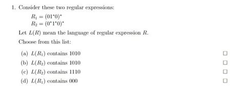 solved 1 consider these two regular expressions r1