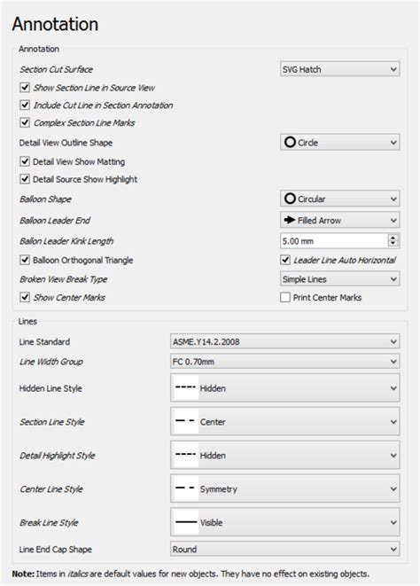 TechDraw Einstellungen FreeCAD Documentation