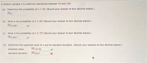 solved a random variable x is uniformly distributed between