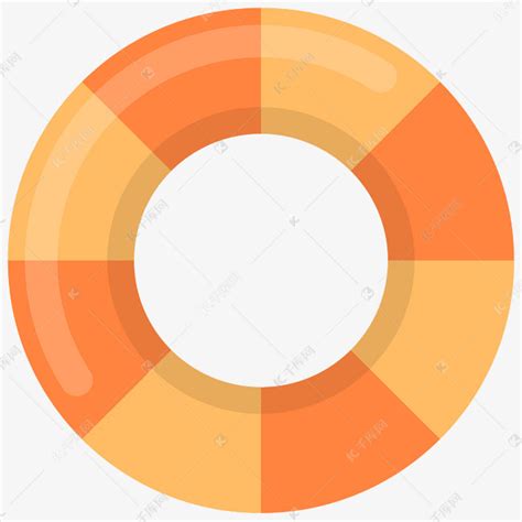 卡通矢量夏季简约游泳圈素材图片免费下载 千库网