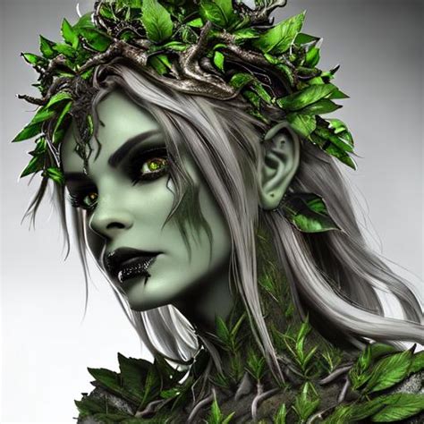 Dryad Female Leaf Hair Buffed Life Bringer Beau Openart