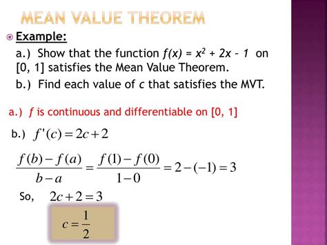 ppt 4 2 mean value theorem powerpoint presentation free download id 2494416