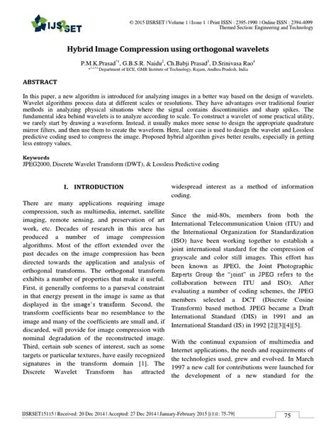 hybrid image compression using orthogonal wavelets pdf wavelet data compression
