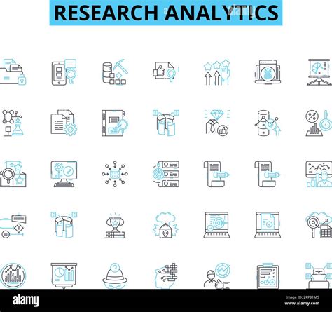 Research Analytics Linear Icons Set Insights Analytics Data Tools