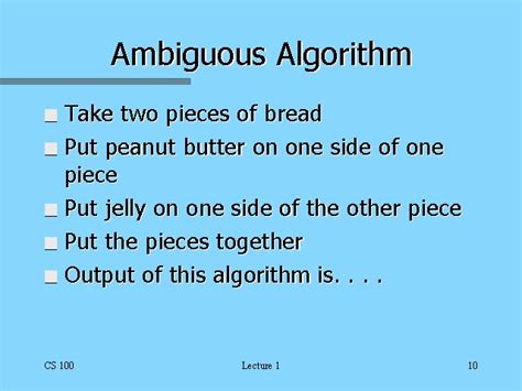 ambiguous algorithm
