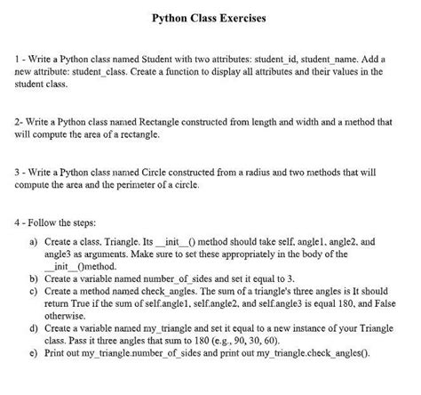 Solved 1 Write A Python Class Named Student With Two Chegg
