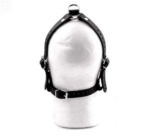 Bdsm Head Harness Black Leather Ball Gag Red Ball Premium Etsy