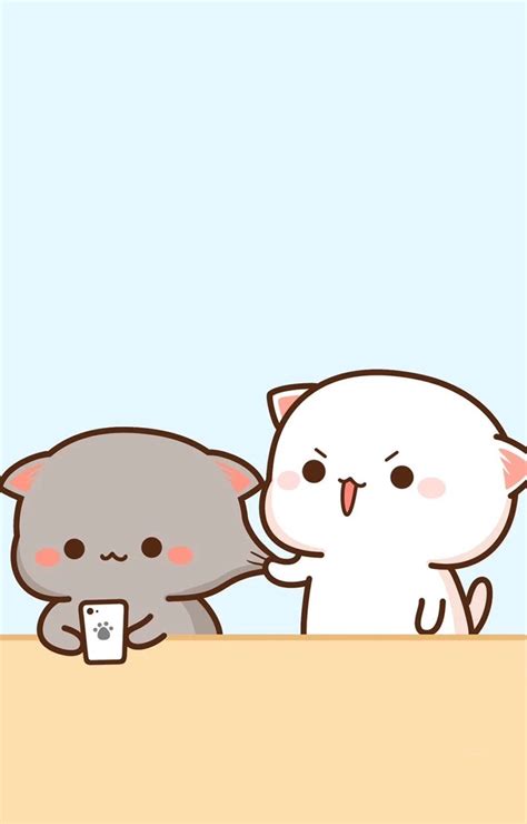 Chibi Cat Couple Wallpaper 18 Avt Couple Ideas Cute Couple Wallpaper Cute Wallpapers Cute