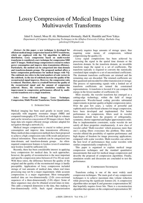 pdf lossy compression of medical images using multiwavelet transforms