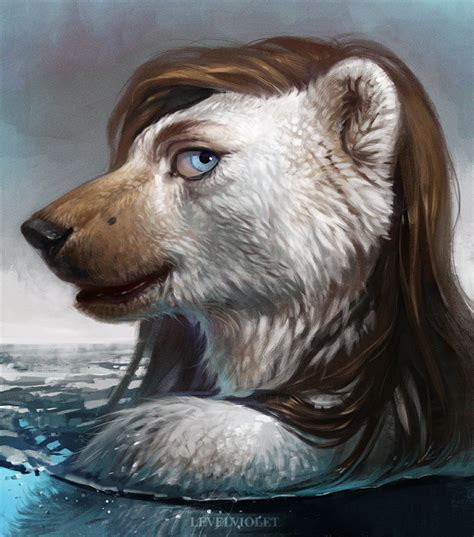 The Big Imageboard Tbib Anthro Bear Female Fur Hair Levelviolet Looking At Viewer Mammal