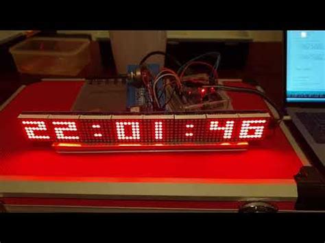 32x8 LED Matrix NTP Clock With DS3231 RTC ESP01 56 OFF