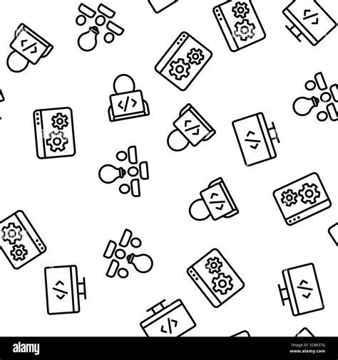 Developer Vector Seamless Pattern Stock Vector Image Art Alamy
