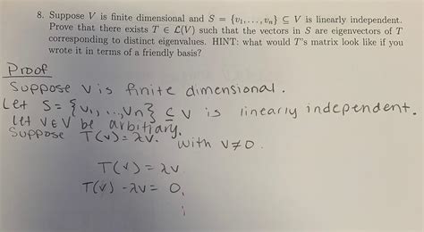 solved 8 suppose v is finite dimensional and s {v1