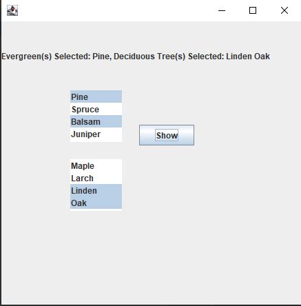 Creating JList And JTable Classes In Java Study