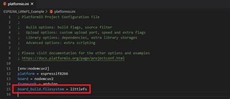 esp8266 vs code platformio upload files to filesystem littlefs random nerd tutorials