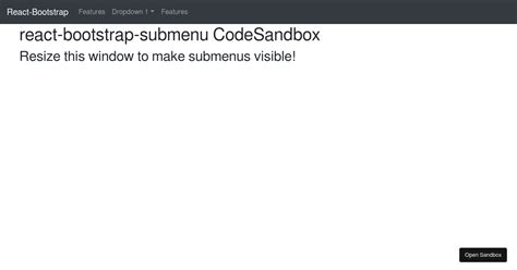 React Bootstrap Submenu Forked Codesandbox