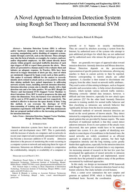 pdf a novel approach to intrusion detection system using rough set theory and incremental svm