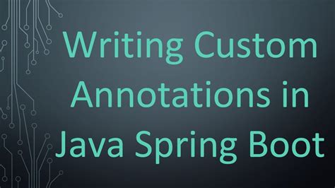 Writing Custom Annotations In Java Spring Boot YouTube