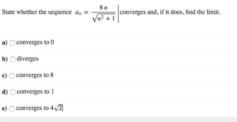 solved state whether the sequence converges and if it does